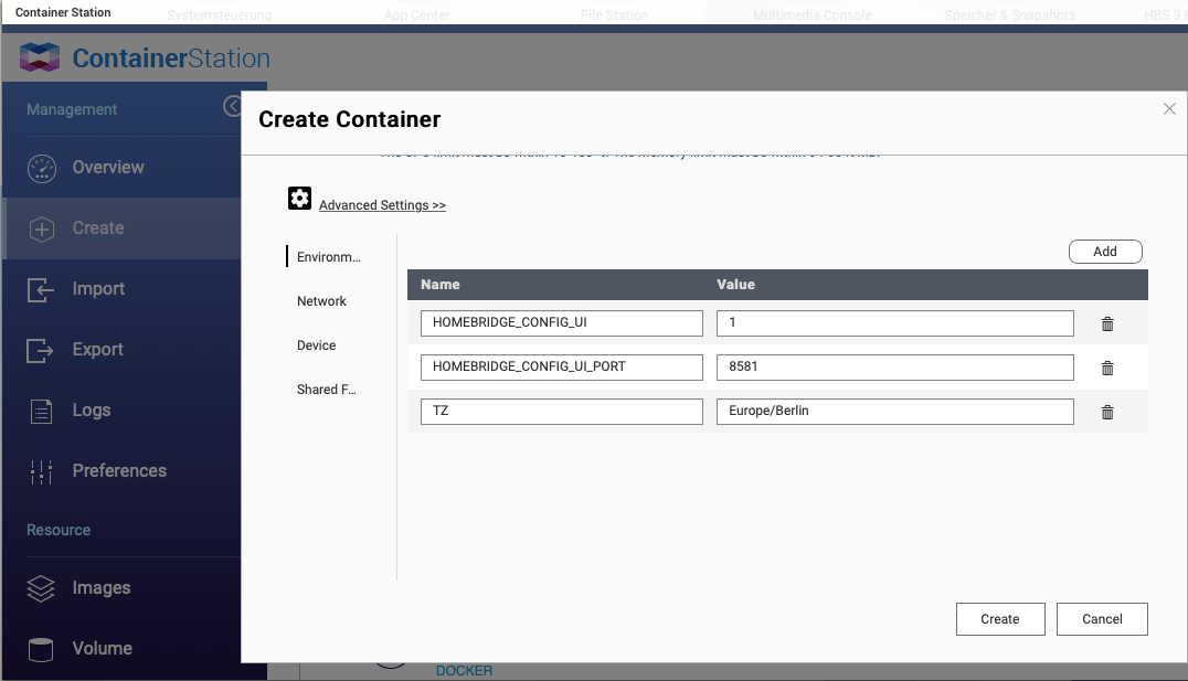 Homebridge Docker Container Auf Qnap Installieren Smart Home And Home