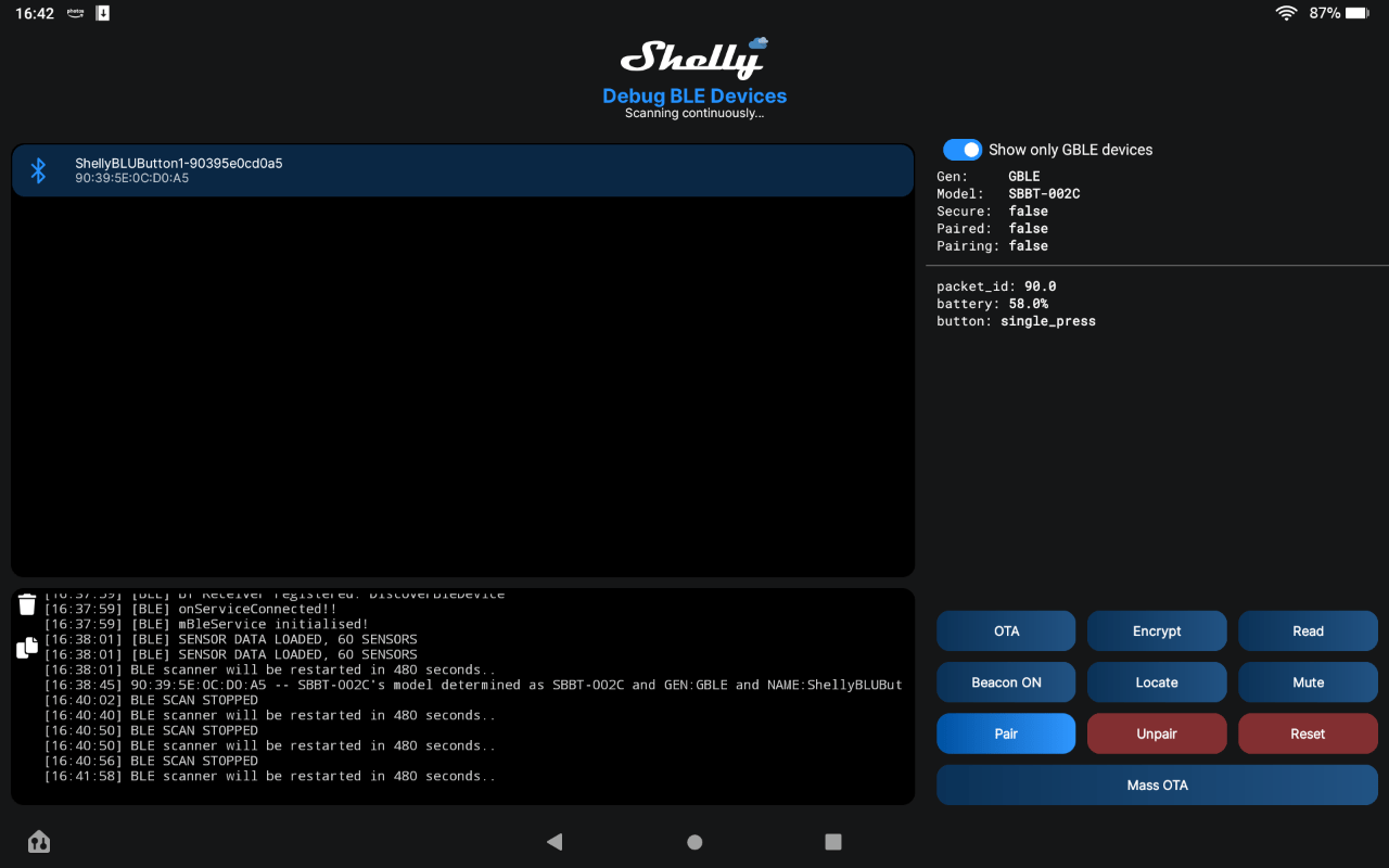 Shelly BLU Button 1 mit Home Assistant nutzen | smart-live.net: Smart Home & Home Assistant Blog
